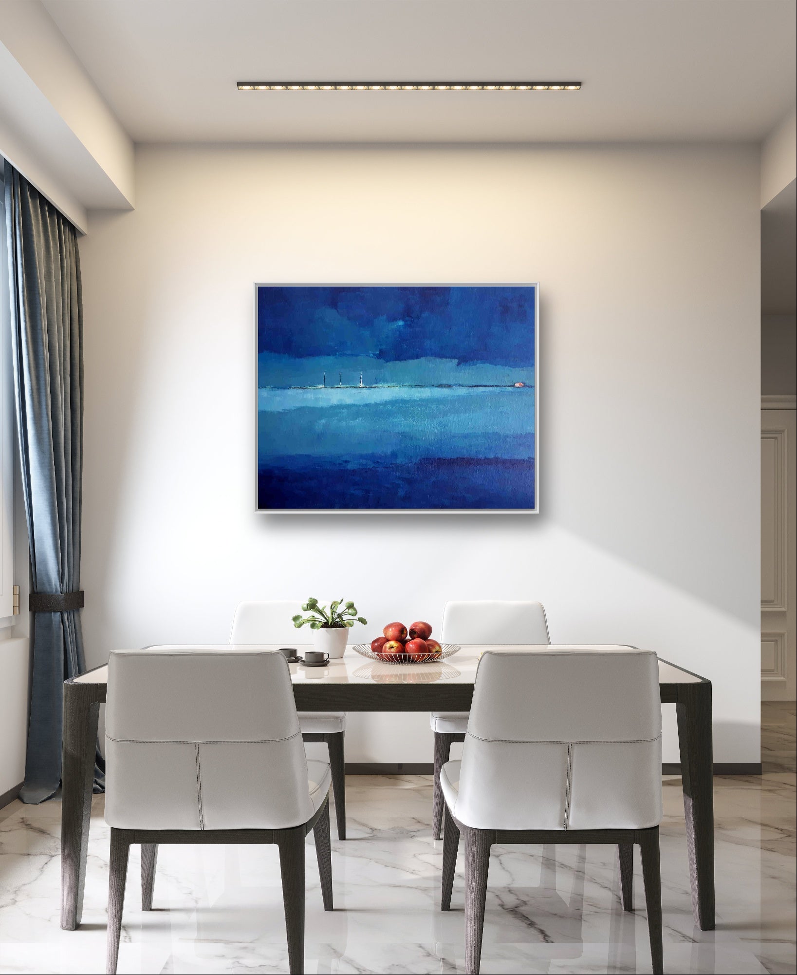 Auftragskunst blaues Bild – Kunst & Auftragsmalerei